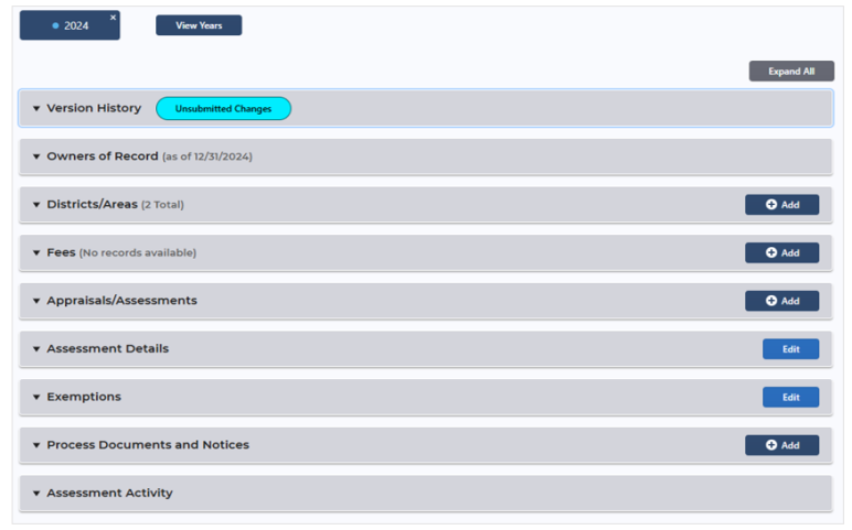 Create and manage parcel assessments